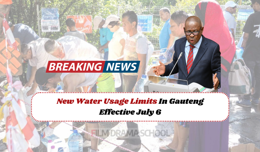 New Water Usage Limits In Gauteng Effective July 6 - Households Are ...